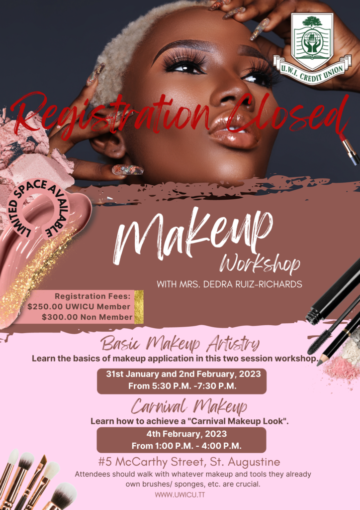 UWICU MAKEUP WORKSHOP 2023 | UWI Credit Union