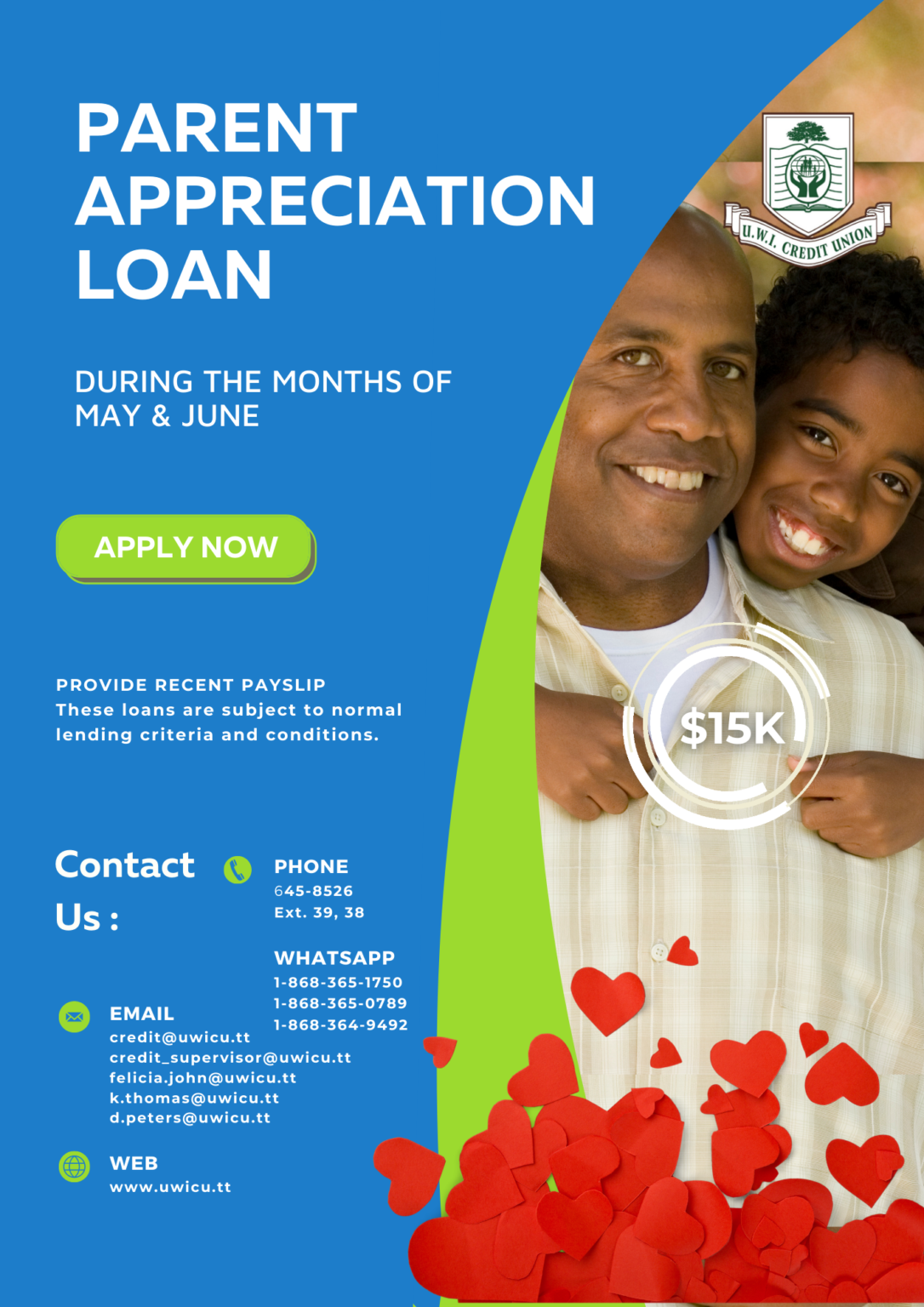 UWICU PARENT APPRECIATION LOAN | UWI Credit Union